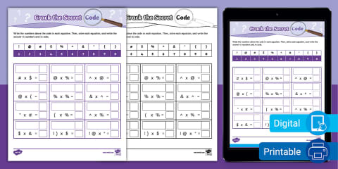 Second Grade Addition and Subtraction Crack the Code Math Activity Pack
