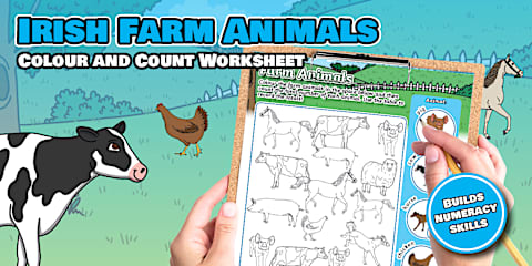 Garda Station Colour the Amount Worksheet