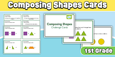 Composing 2D Shapes Cut and Paste Worksheets for PreK-K