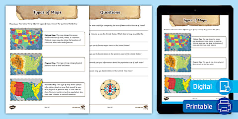 Different Types of Map PowerPoint