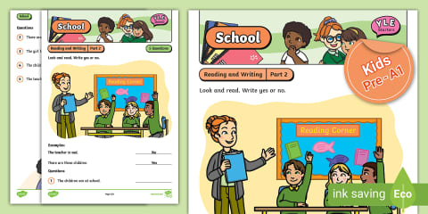 YLE Starters Reading and Writing Part 1 Practice Sheet (5)