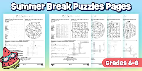 End of Year Activity Bundle for 6th-8th Grade | No-Prep Puzzles, Games ...