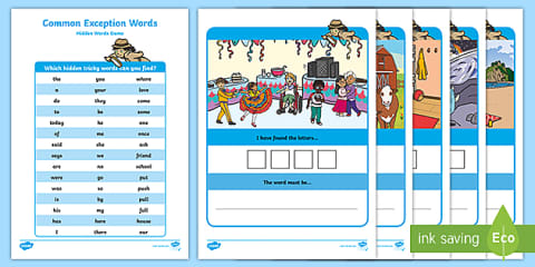 Spot the Year 1 Common Exception Word Activity Cards