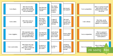 Vocabulary Grammar and Punctuation Class Loop Game Upper KS2