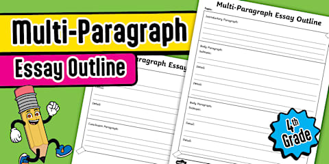 Second Grade Single Paragraph Outline Writing Worksheets