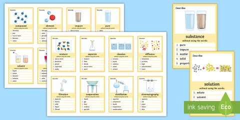 Sixth Grade Classifying Matter: Pure Substances and Mixtures Worksheet