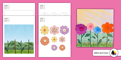Spring Flowers Paper Chain