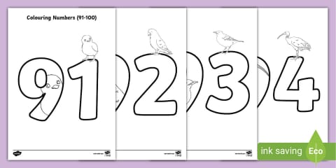 Party Themed Numbers Colouring (41-50)