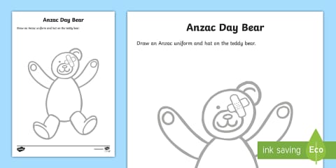Learn How to Draw Anzac Ted Activity