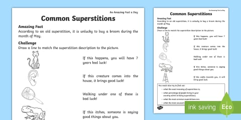Superstitions Mind Map