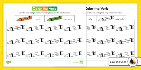 First Grade Fall Noun, Verb, or Adjective? Sorting Worksheet
