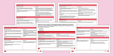 General Report Writing Comments - All Subjects Year 1 to 6
