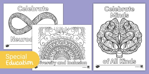 Autism Awareness Colouring Pages