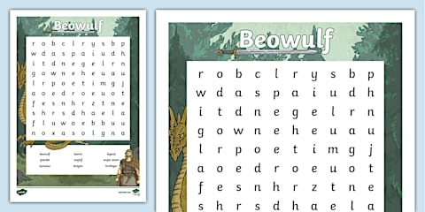 Beowulf Short Burst Writing Template - Twinkl