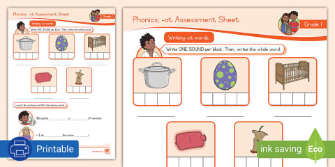 Grade 1 Phonics: -ot Sound: Differentiated Worksheets