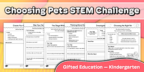 Animals A-Z Divergent Thinking Challenge Tasks for Gifted Education ...