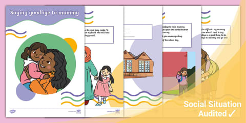 Separation Anxiety: Saying Goodbye to Mom Social Story Booklet for ...