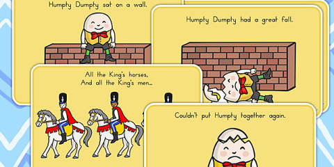 Humpty Dumpty Number Bonds to Ten - nursery rhymes, number bonds