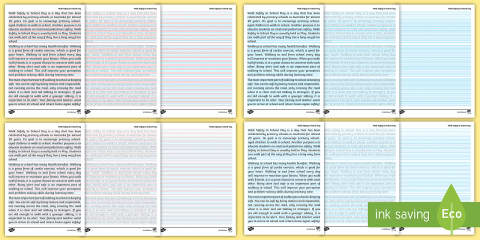 Walk to School Week Statistics Worksheet