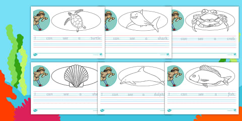 Under the Sea Themed Story Writing Prompt Cards Activity Pack