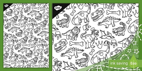Dinosaur Puzzle Activity Booklet