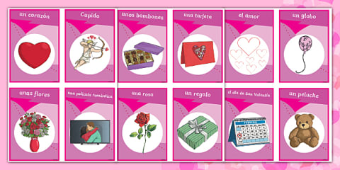 Spanish Valentine's Day Flashcards