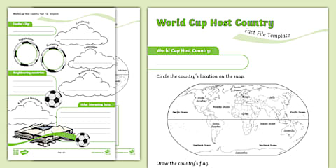Men's World Cup Country Flags Colouring Sheets