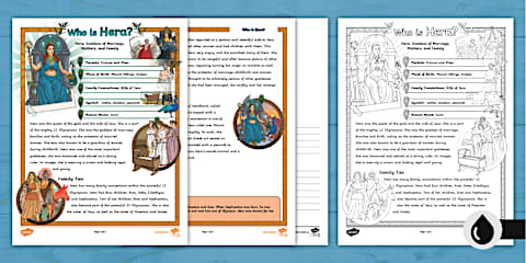 Zeus Greek God Intermediate Reading Comprehension