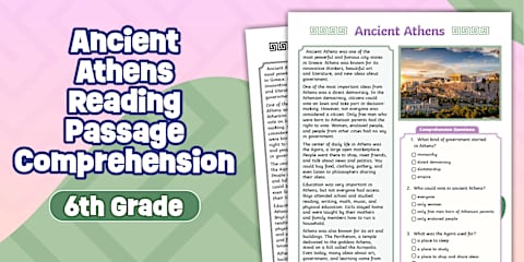 Athens vs. Sparta Compare and Contrast Worksheet for 6th-8th Grade