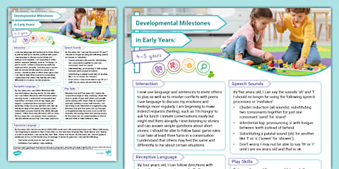 Developmental Milestones: 3-4 Years