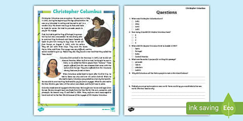 European Explorers Timeline Cut and Paste Worksheet for K-2nd Grade