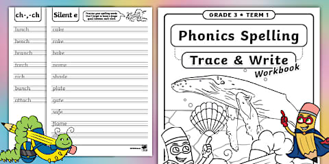Grade 3 English Term 3 Phonics Spelling Trace and Write Booklet (CAPS ...