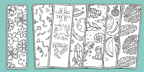 Editable Name Colouring Bookmark