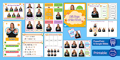 ASL Months of the Year Activity Pack