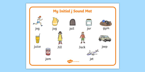 Initial j Sound Playing Cards