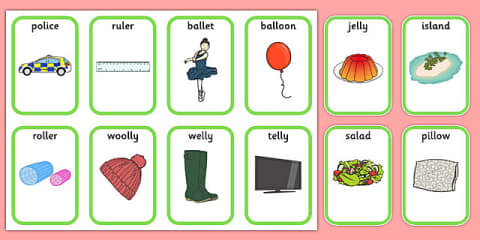 Initial l Sound Word Cards