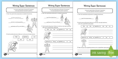 First Grade Who, What, When, Where, Why, and How Sentence Writing ...