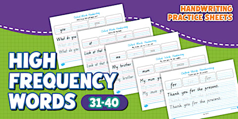 High Frequency Words 21-30