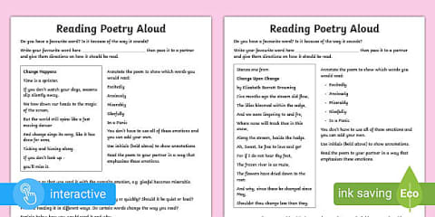 Free Verse Poetry Resource Pack