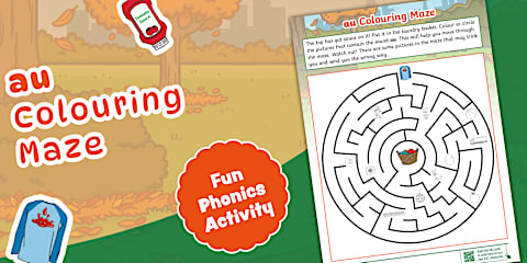'au' Phonics Maze