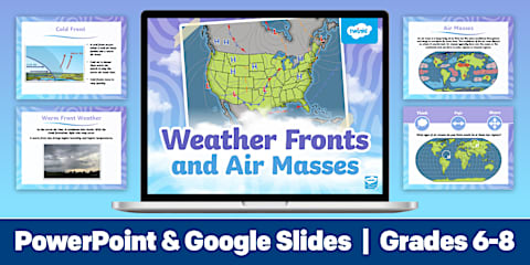 Weather Fronts and Air Masses Lesson Pack for 6th-8th Grade