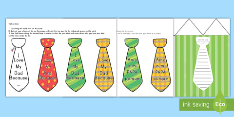 Father's Day Shirt And Tie Card
