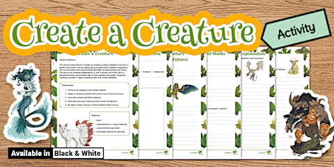 Design a Creature Worksheet
