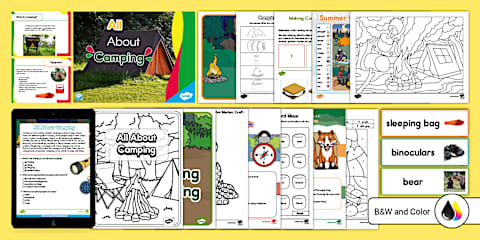 All About Camping Activity Pack for K-2nd Grades