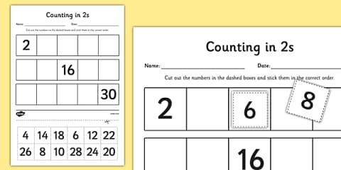 Skip Counting Posters for K-2nd Grade