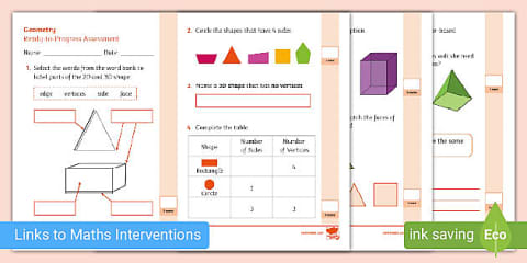 Semester 2 Year 2 Geometry Maths Test