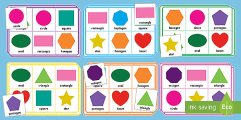 2D Shape Bingo Game Pack