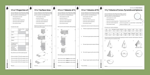 Calculating Surface Areas and Volumes of Composite Solids Walkthrough ...