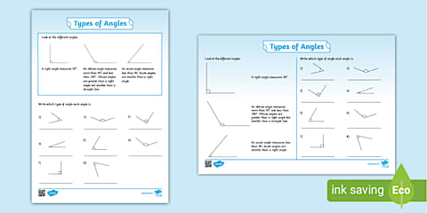 Measuring Acute Angles With a Protractor Differentiated Worksheets for ...