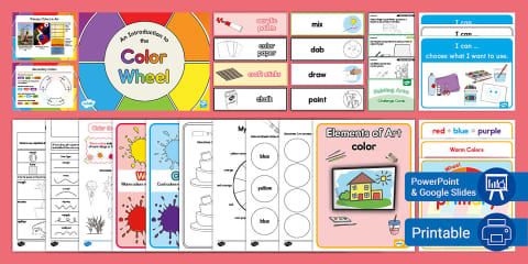 Color the Warm and Cool Colors Worksheet for K-2nd Grade